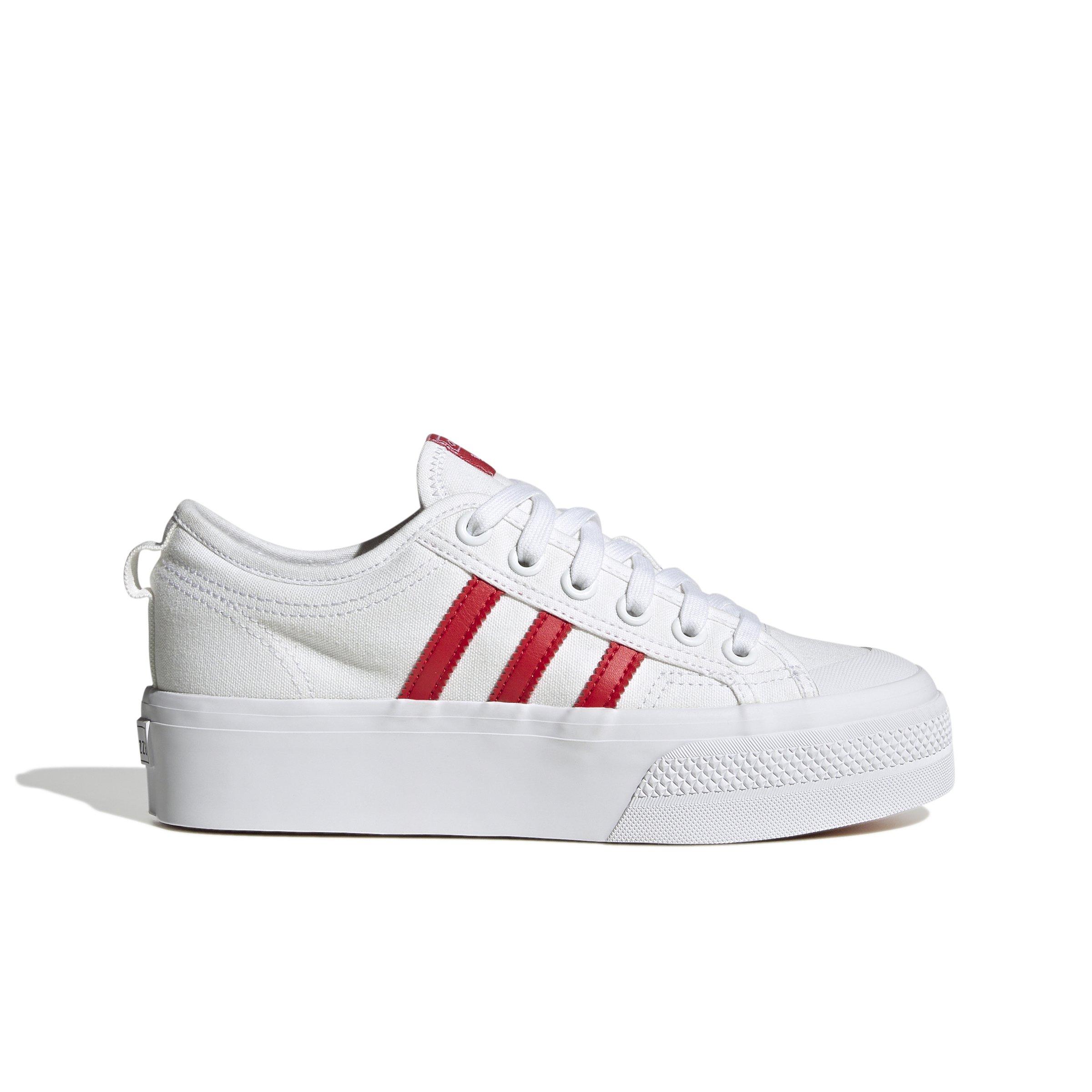 adidas Originals Nizza Platform "Ftwr White/Bet Scarlet/Core Black ...