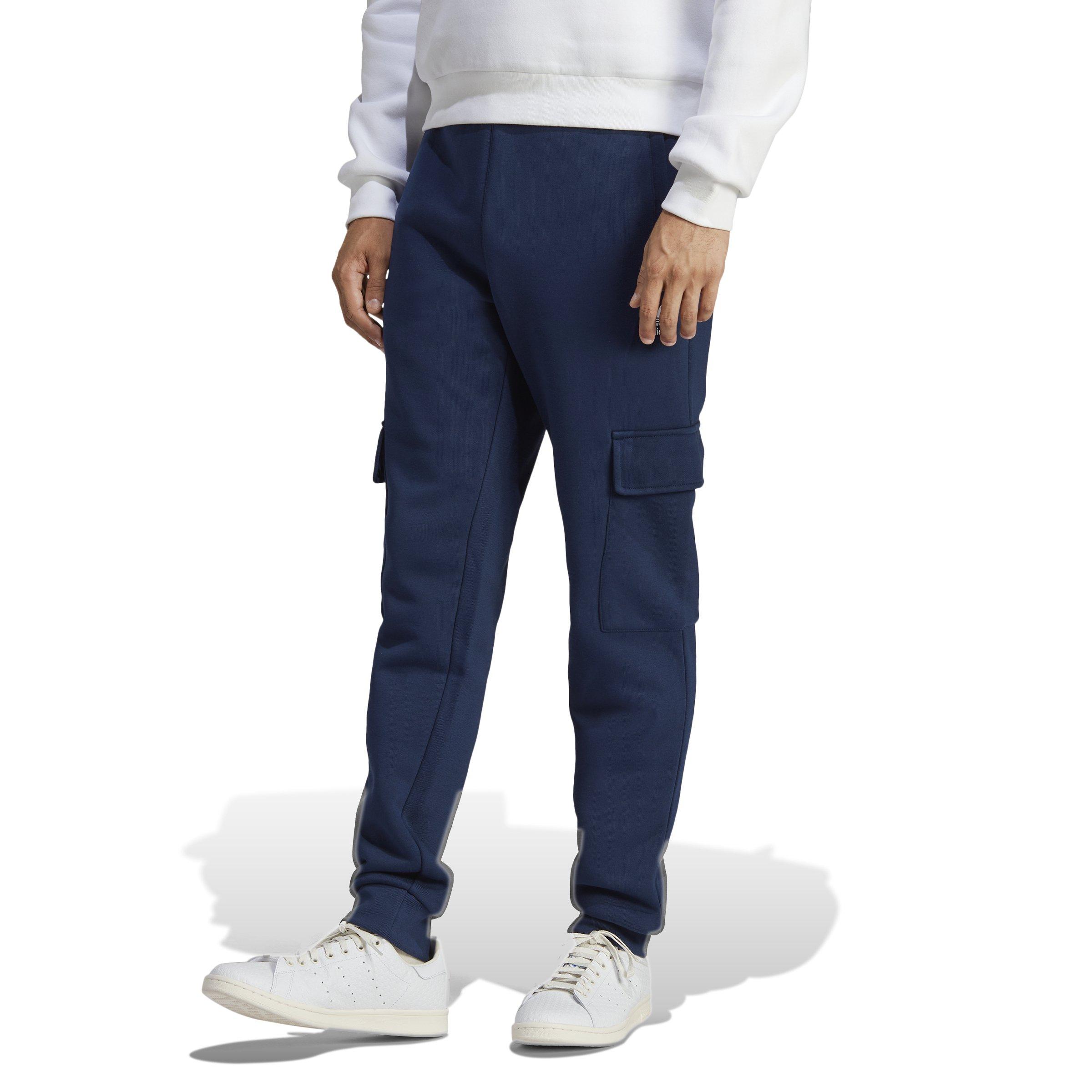 adidas Men's Trefoil Essentials Cargo Pants-Blue - Hibbett | City Gear