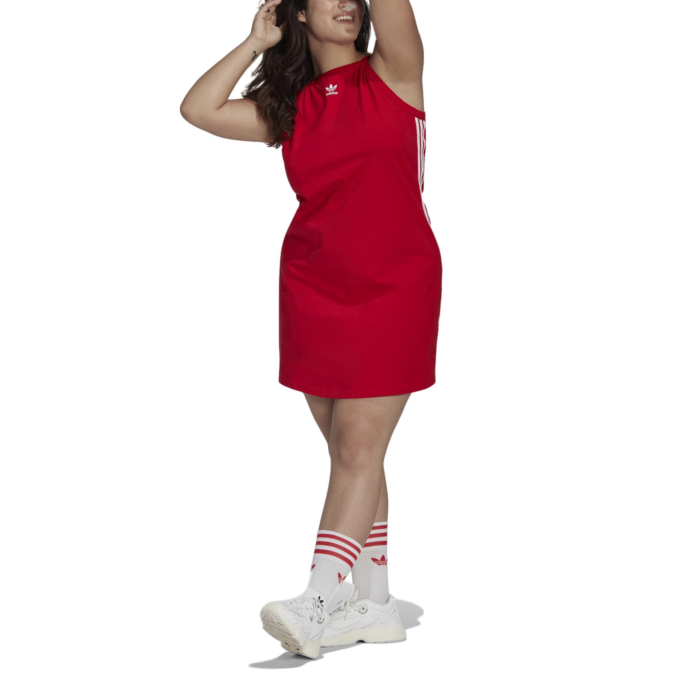 adidas Originals Women's Adicolor Classics Tight Summer Dress-Red