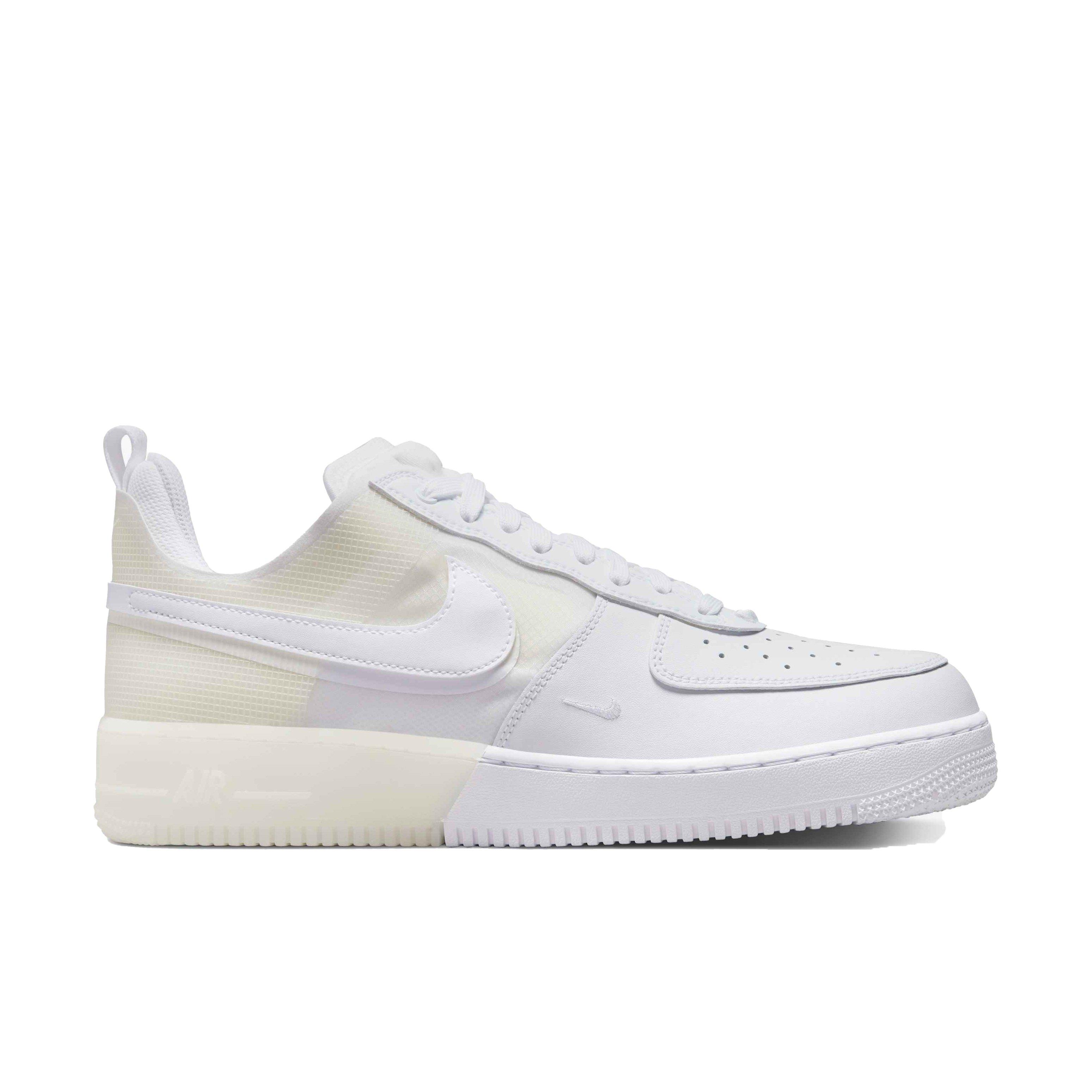 Nike Air Force 1 React "White/White" Men's Shoe - Hibbett | City Gear