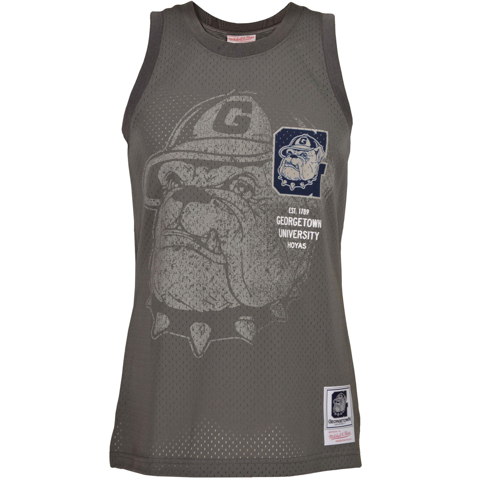 Mitchell Ness Men's Georgetown Hoyas Big Face Tank Top Grey