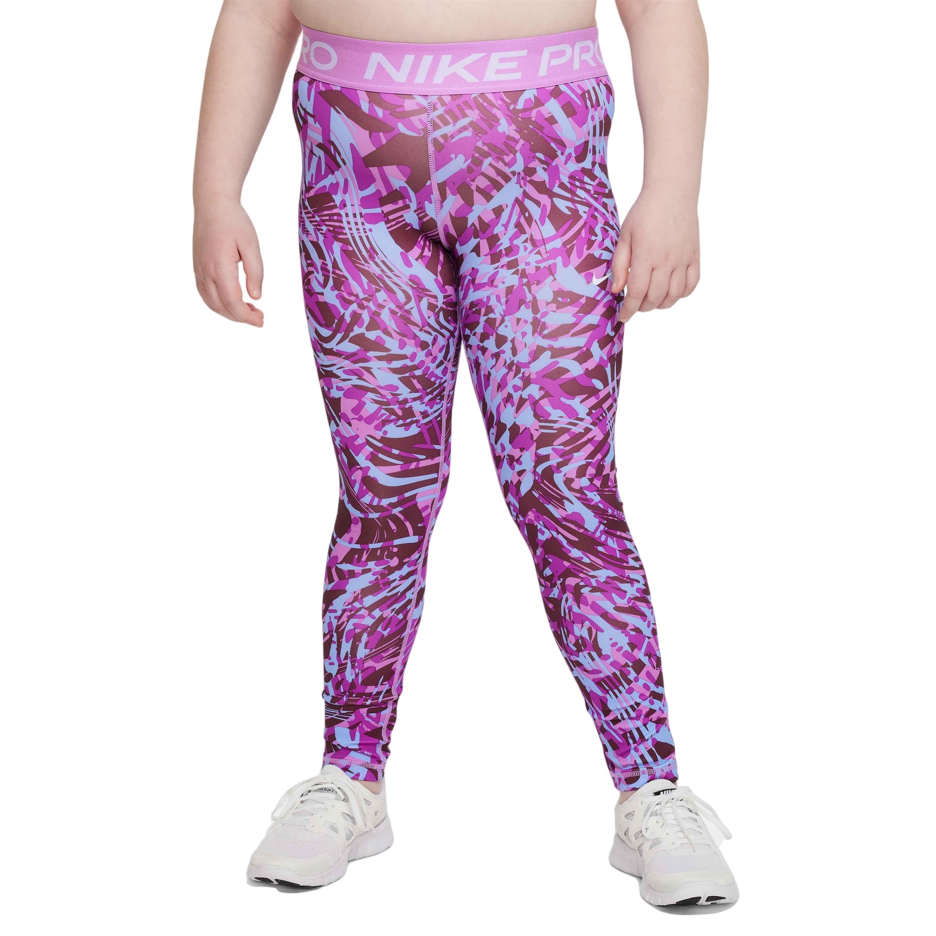 Nike Big Girls' Tight SE+ Pro Leggings-Purple/Fuschia