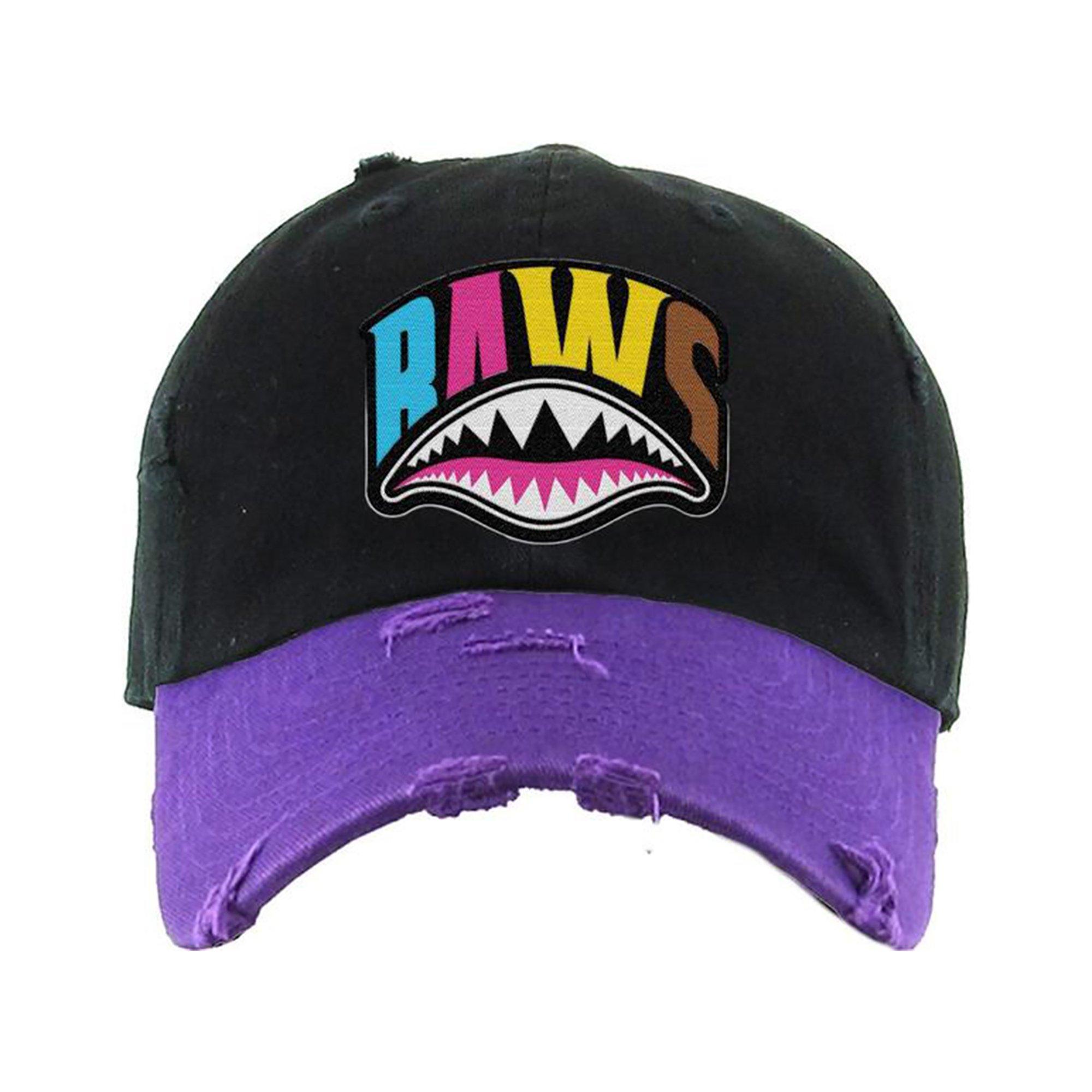 BAWS Crazy Bear Bite Adjustable Hat - Black/Purple