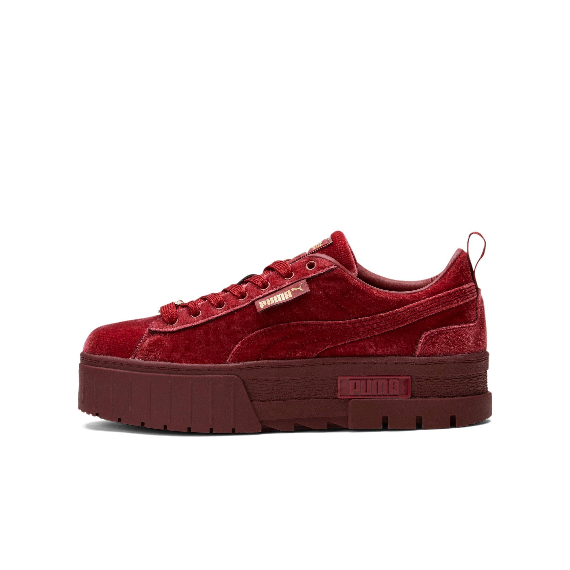 PUMA Mayze Velvet "Tibetan Red/Puma Team Gold" Women's Shoe - Hibbett