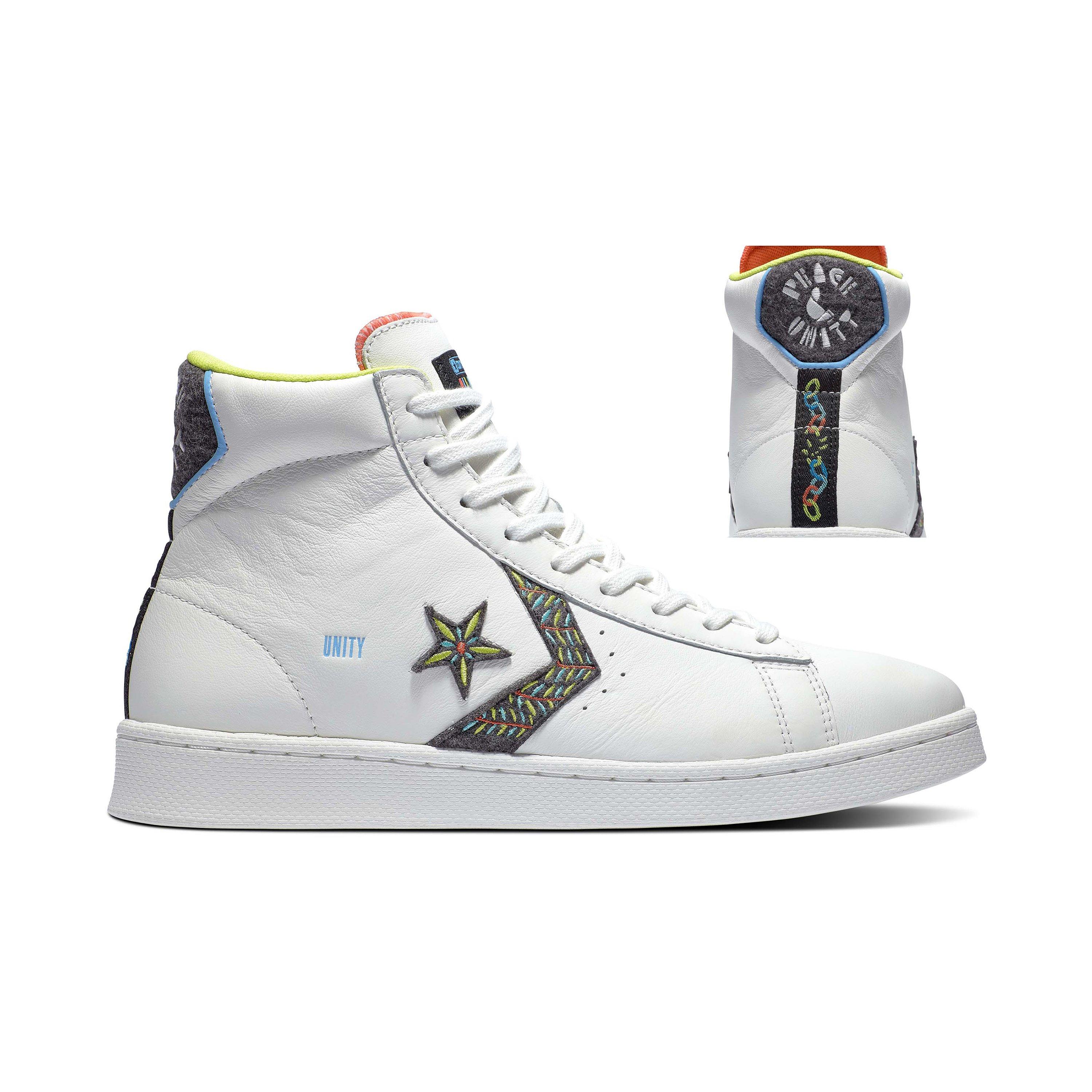 Converse Pro Leather Peace and Unity "White/Black" Men's Shoe - Hibbett ...