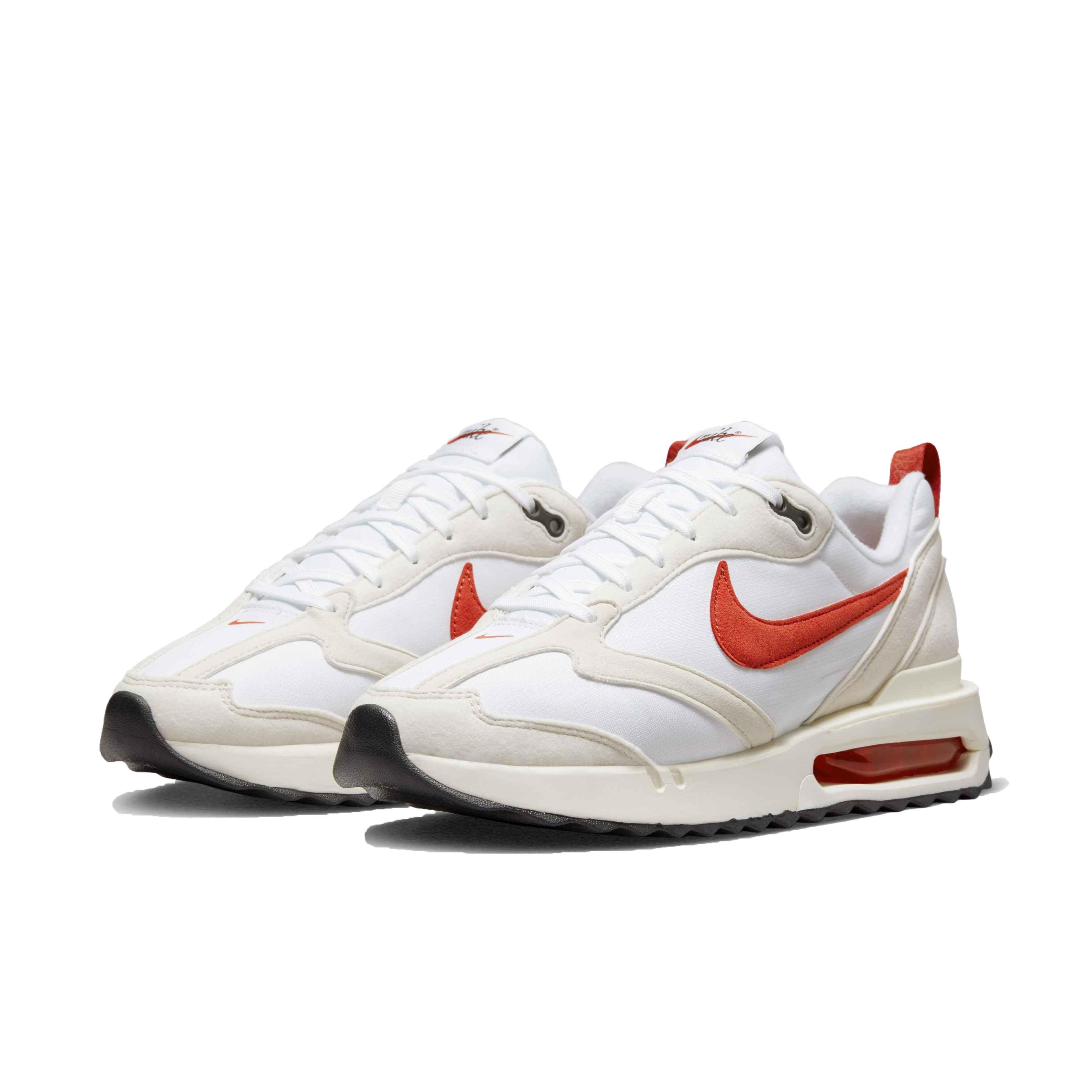 Nike Air Max Dawn "White/Mantra Orange/Light Orewood Brown/Black" Women ...