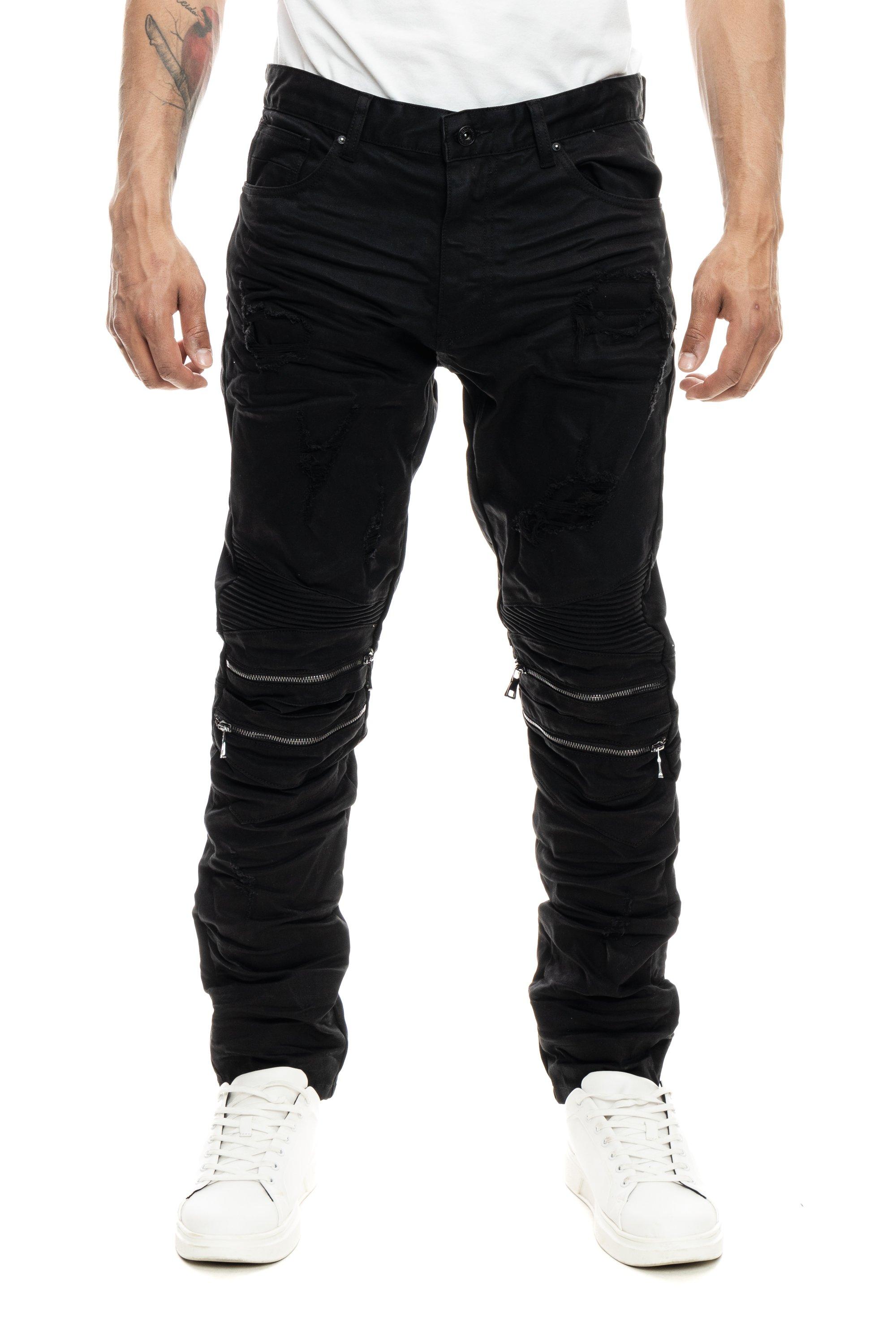 Smoke Rise Men's Essentials Moto Black Wash Slim Fit Jeans - Hibbett ...