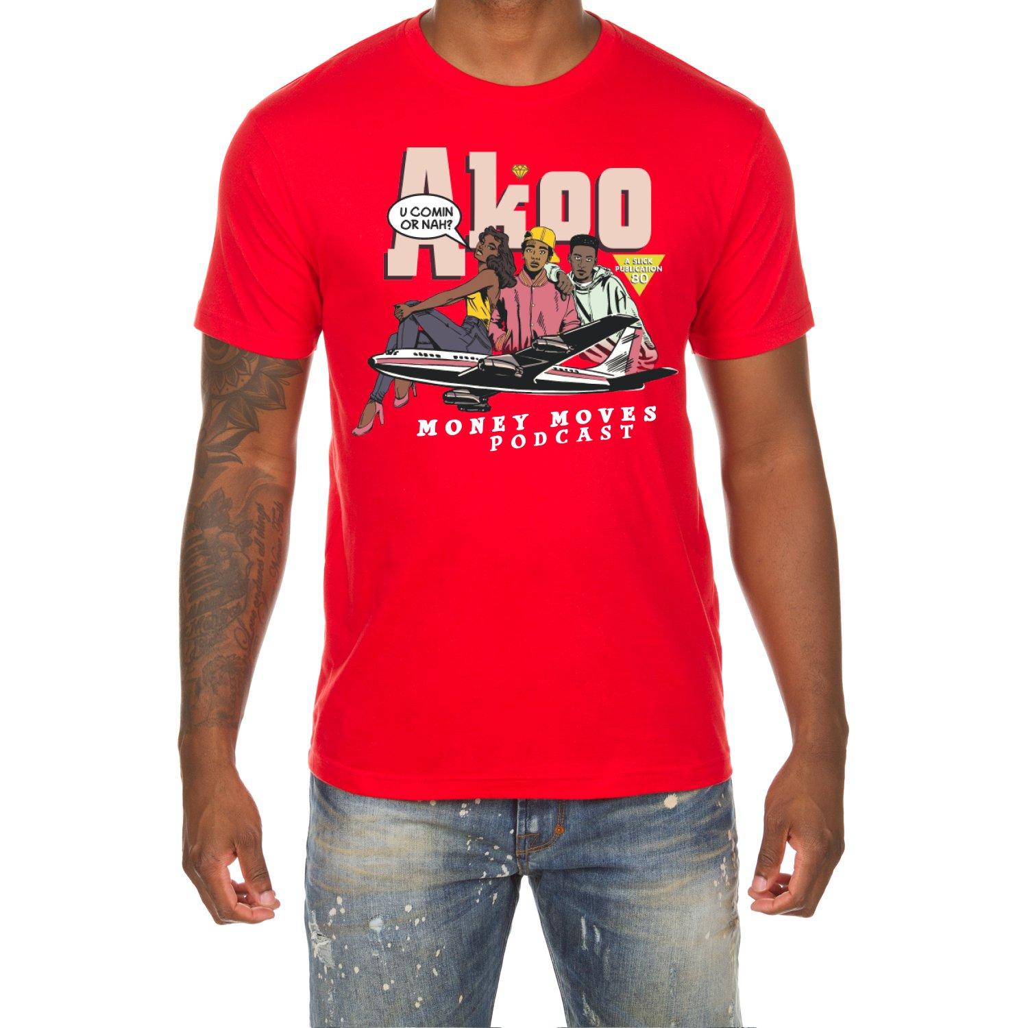 AKOO Men's Money Moves Tee - Red - Hibbett | City Gear