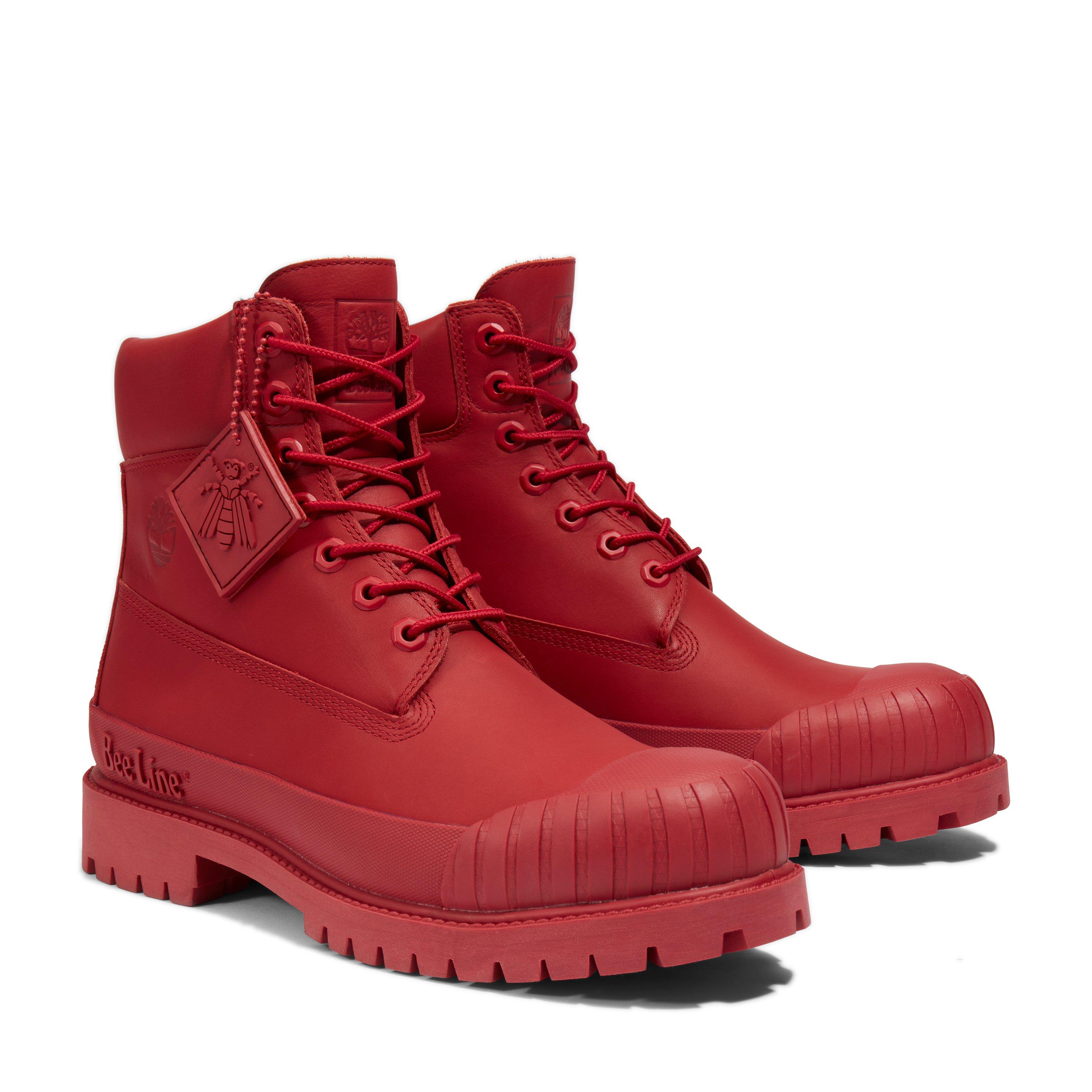 Red Leather Timberland Boots