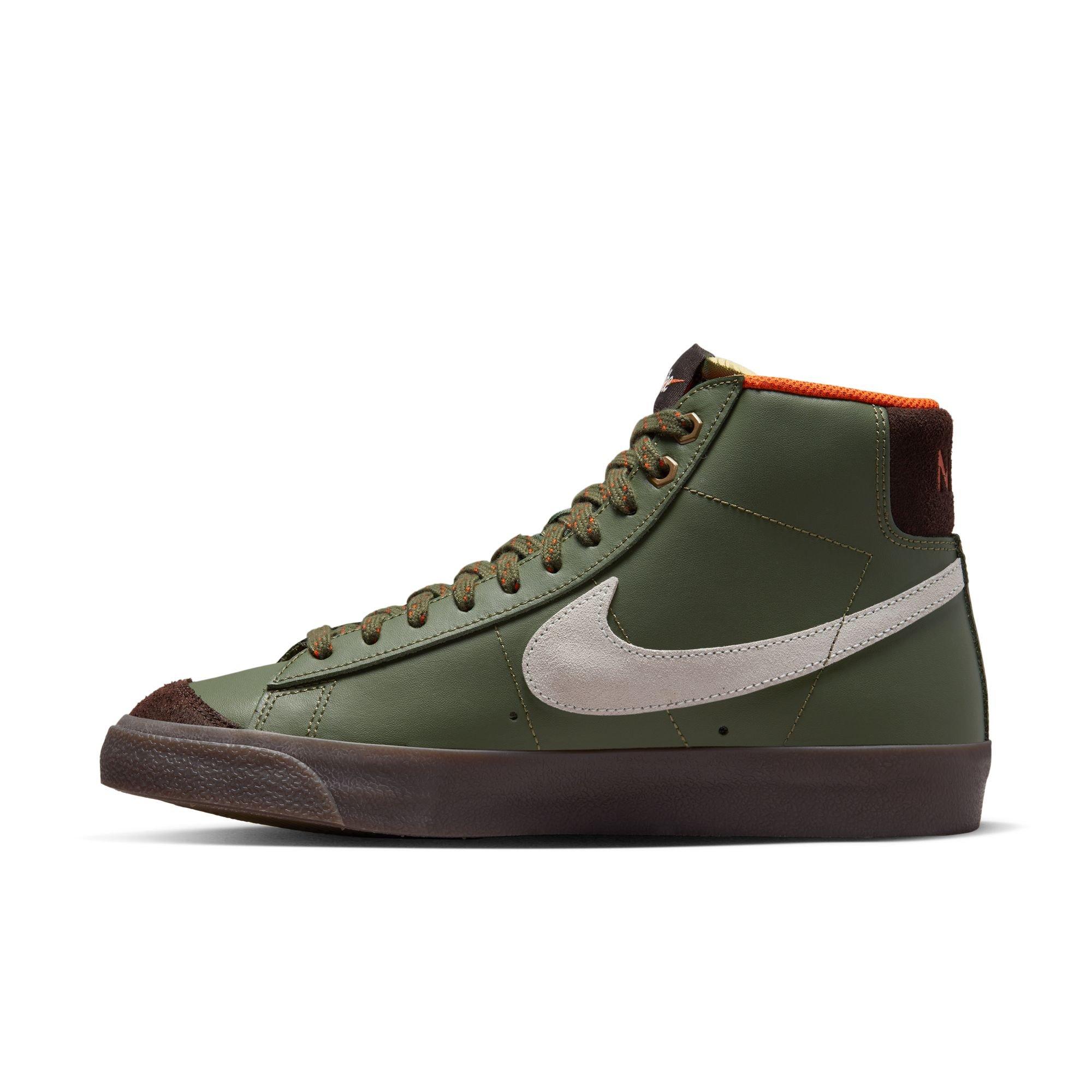 Nike Blazer Mid "Army Olive/Summit White/Campfire Orange" Men's Shoe ...