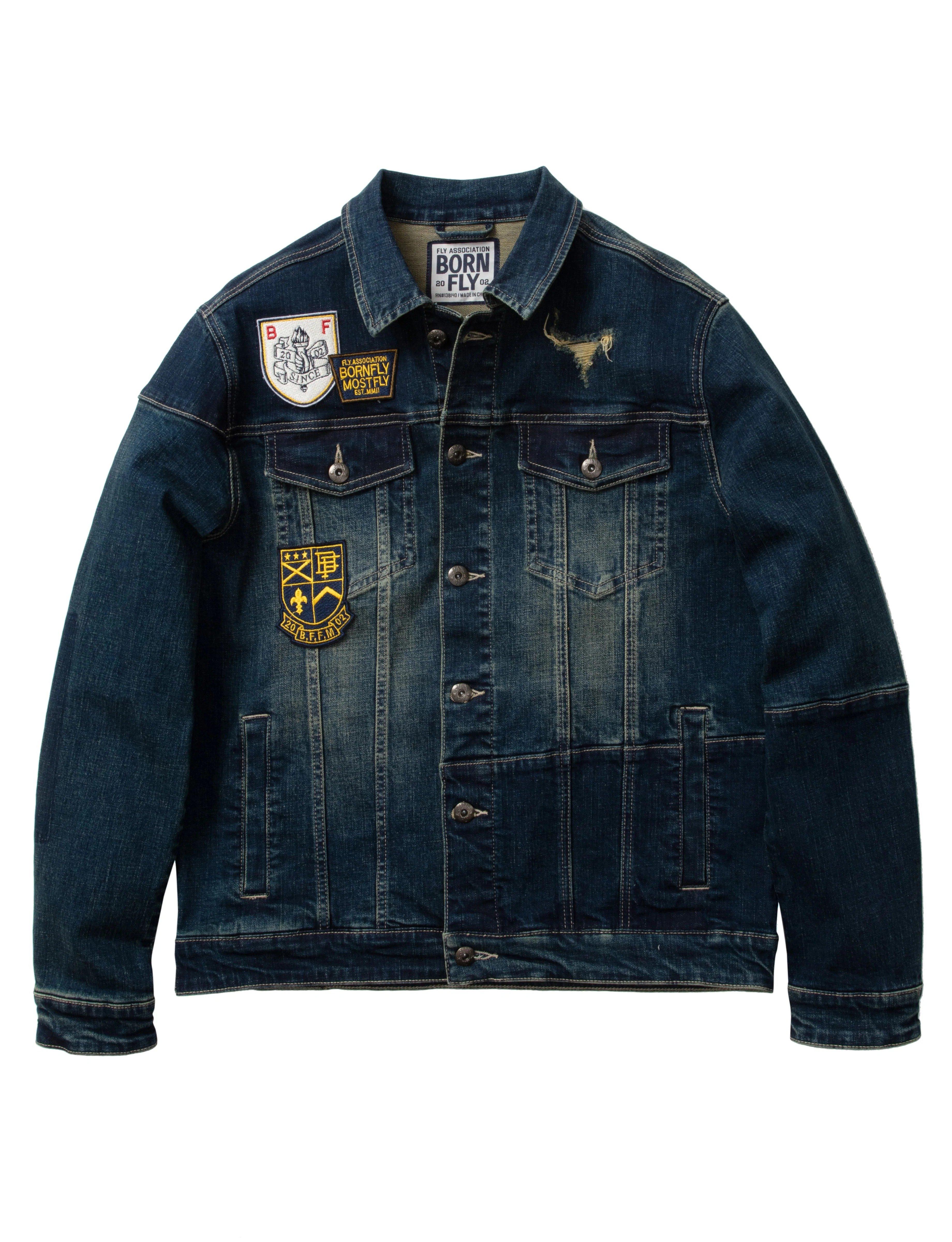 Born Fly Men's The Fly Outfit Denim Jacket - Hibbett | City Gear