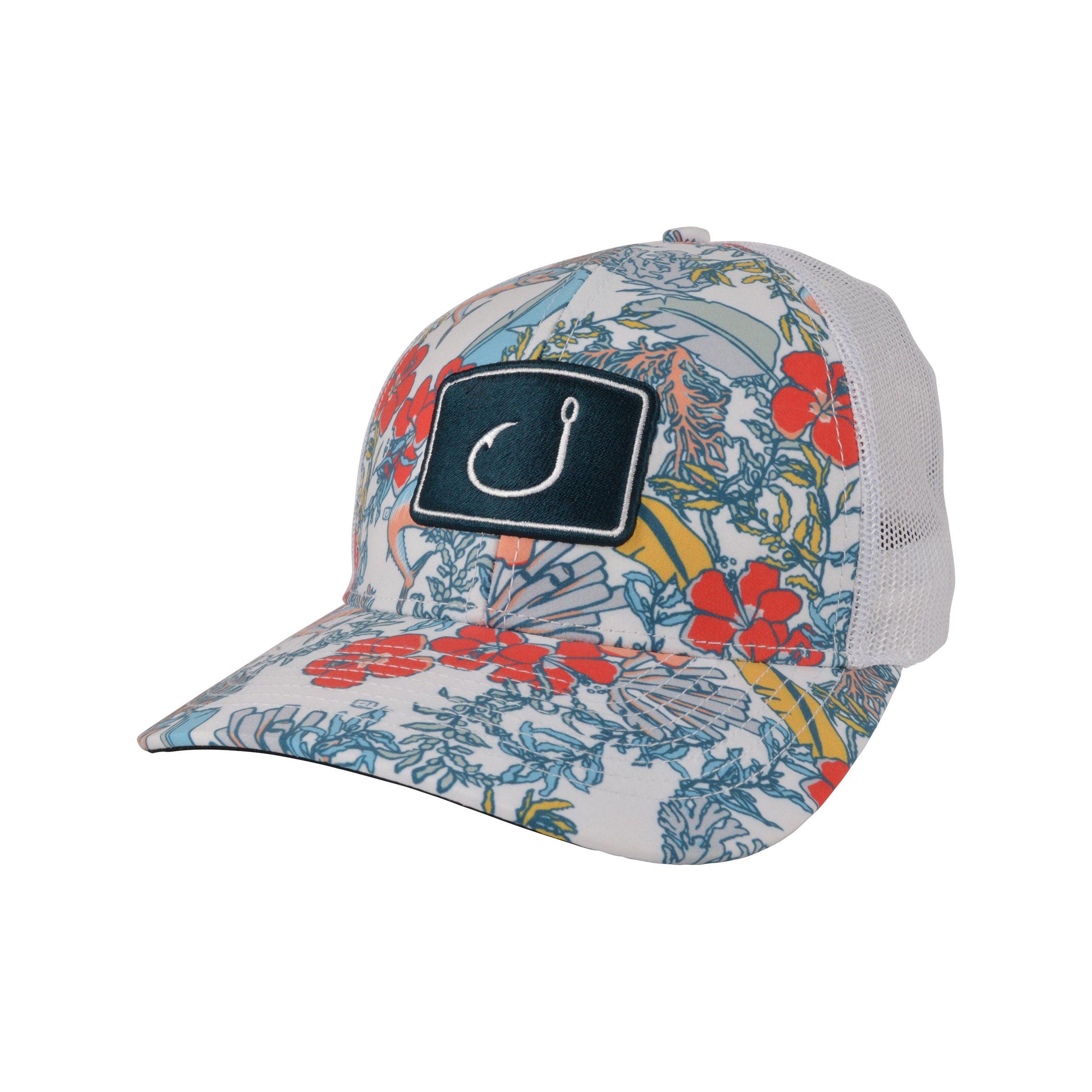Avid Island Time Trucker Snapback Hat - Floral Ivory - Hibbett | City Gear
