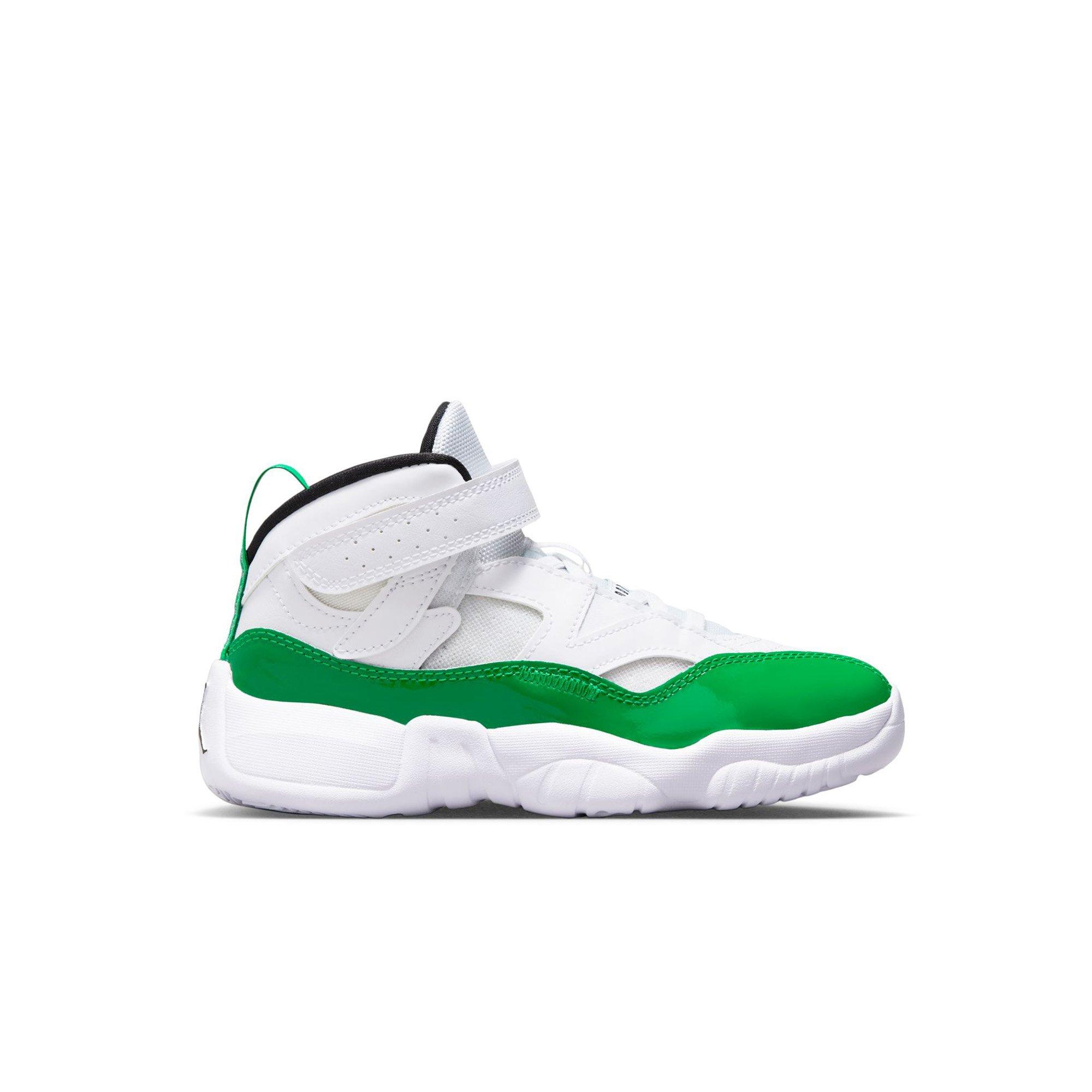 Jordan Jumpman Two Trey "White/Lucky Green/Black" Preschool Boys' Shoe ...