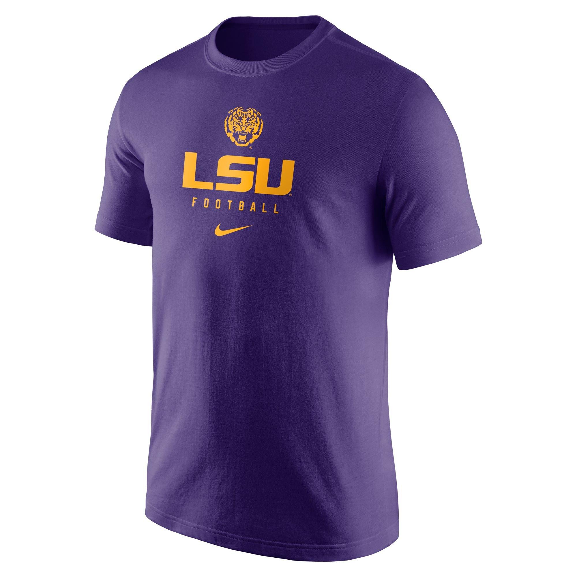 Nike Men's LSU Tigers Dri-Fit Football Team Issue Tee - Hibbett | City Gear