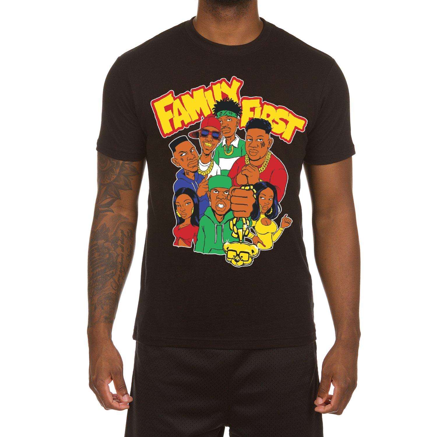 Hustle Gang Men's Family First Tee-Black - Hibbett | City Gear