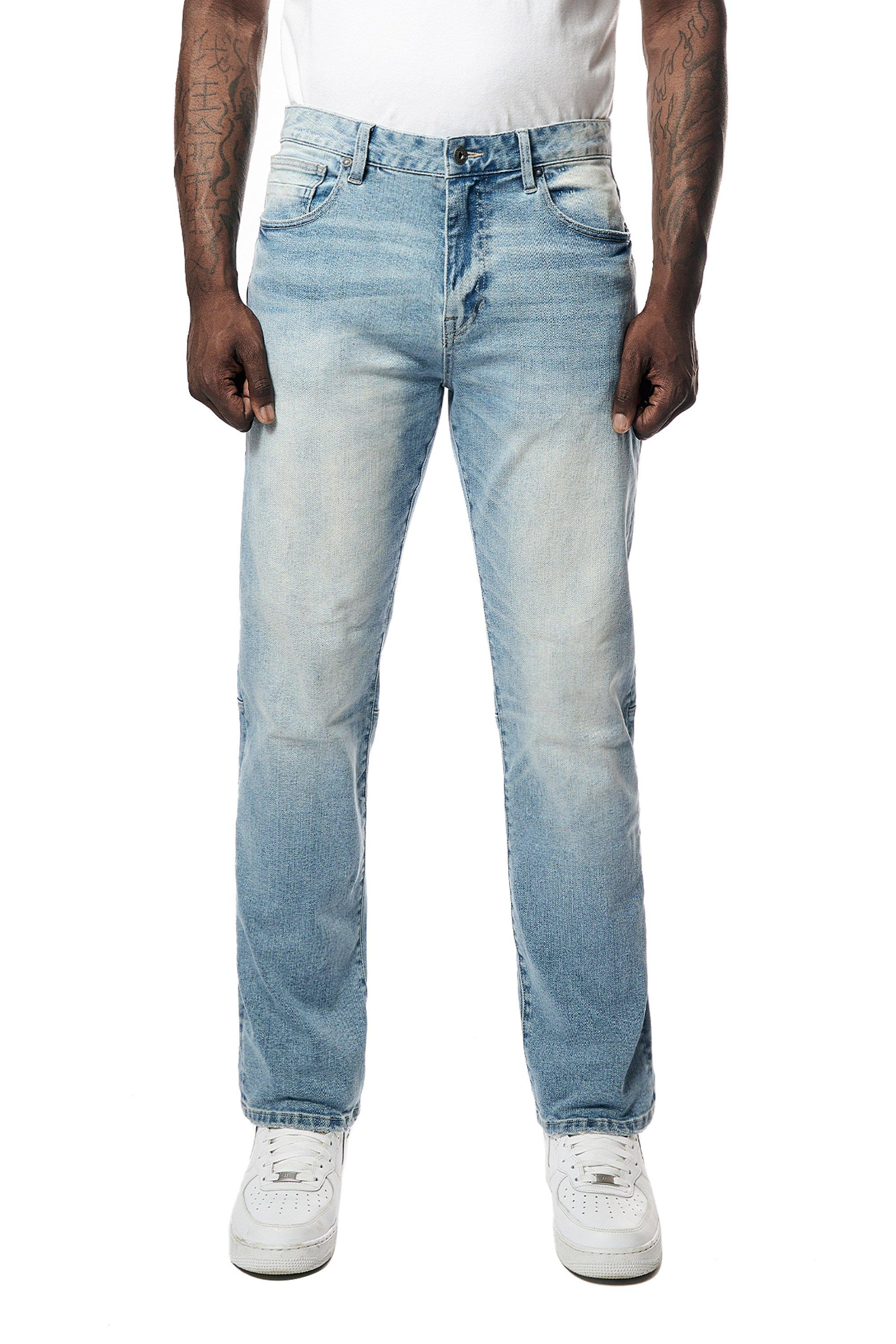 Smoke Rise Men's Essentials Becker Straight Leg Light Wash Pants ...