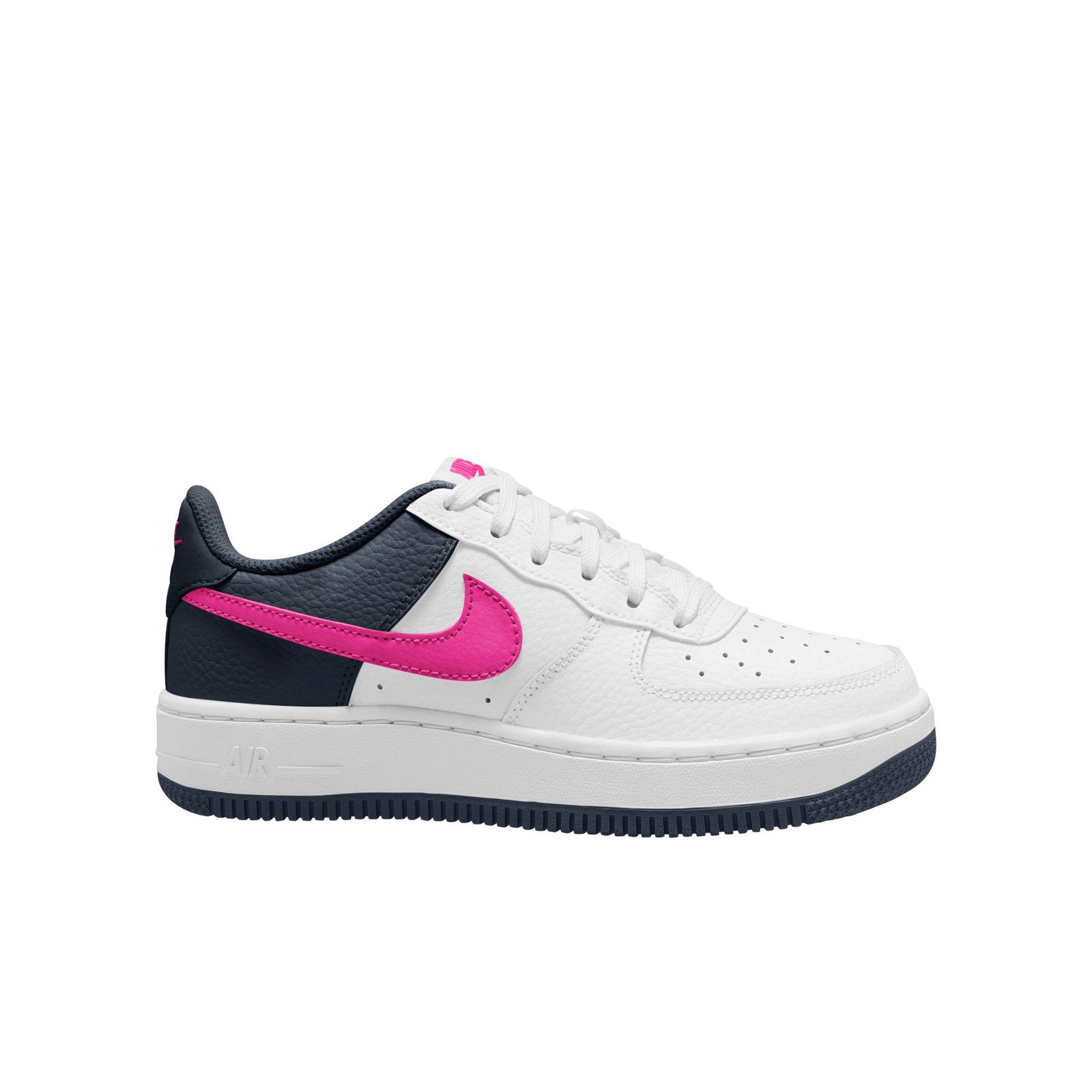 Nike Air Force 1 "White/Berry" Grade School Girls\' Shoe View 1