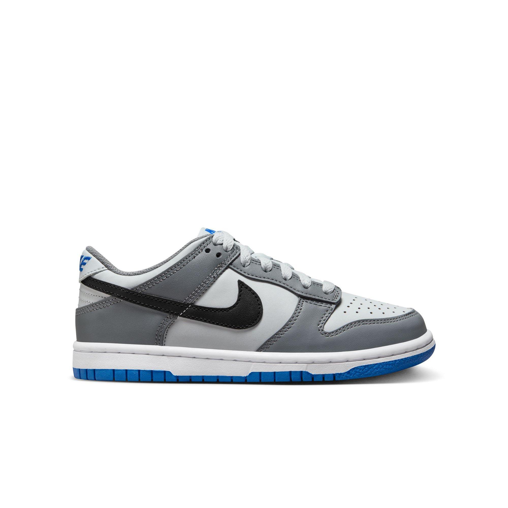 Nike Dunk Low "Cool Grey/Black/Pure Platinum" Grade School Boys' Shoe ...