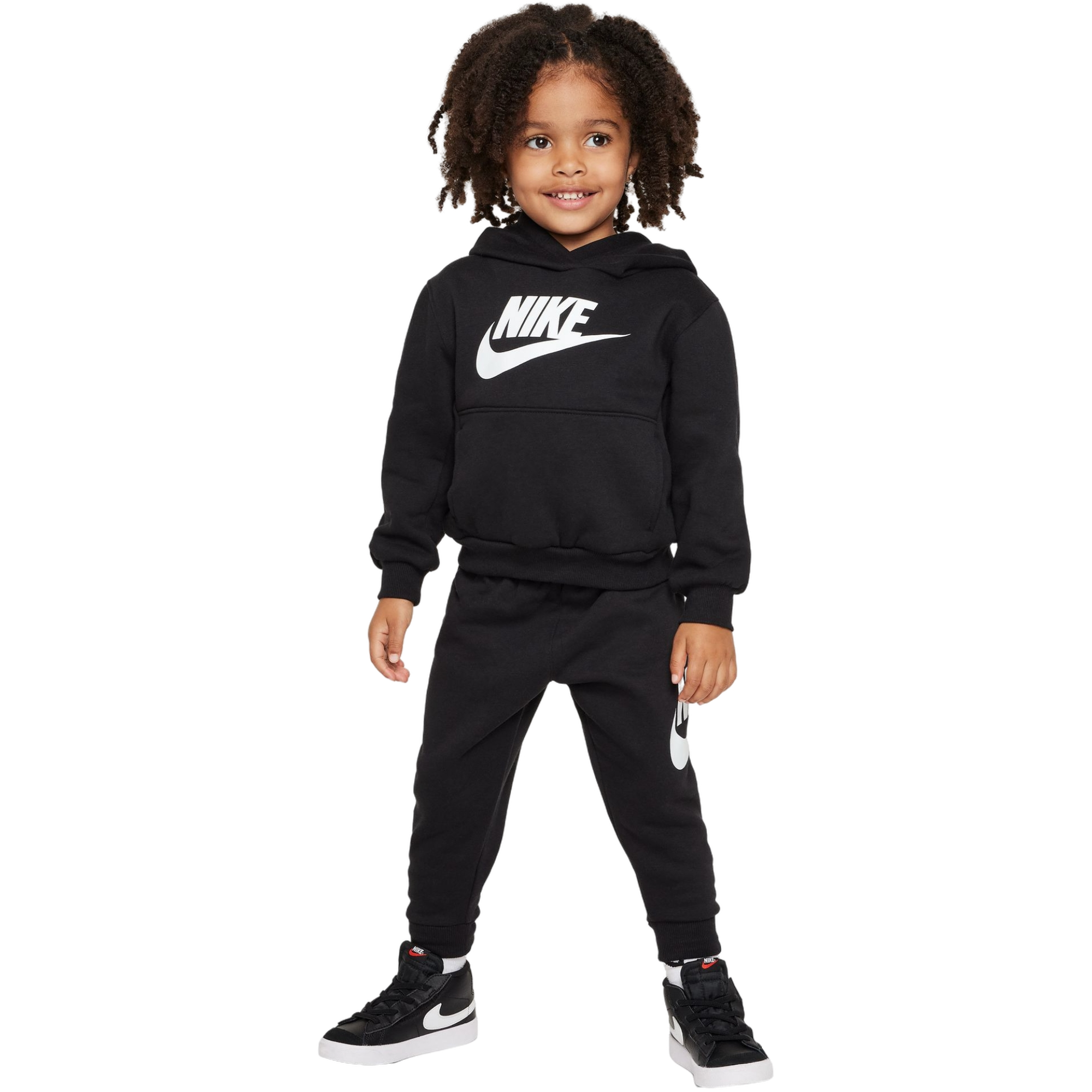 Nike Toddler Boys' Club HBR Pullover Jogger Set - Black - Hibbett ...