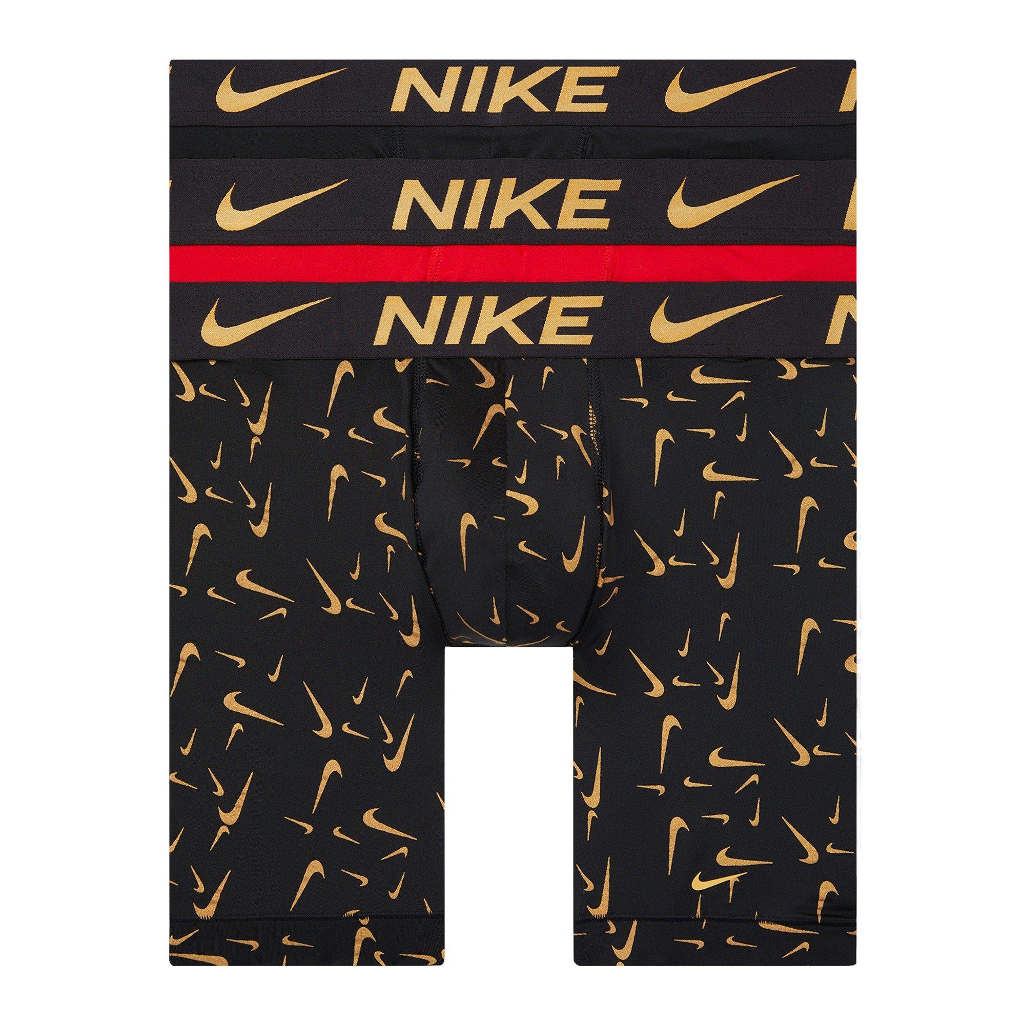 Nike Dri-FIT Essential Micro Boxer Briefs-3PK-Black/Gold View 1