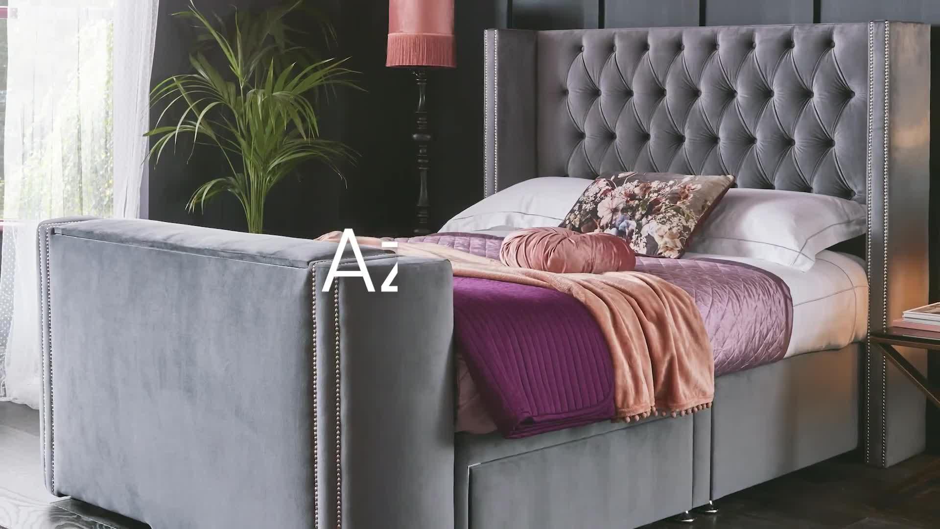 Azalea Double Ottoman TV Bedframe | DFS