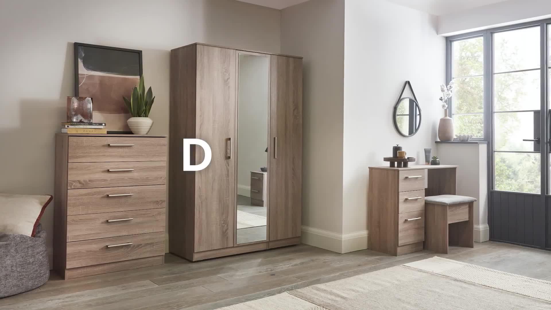 Danville Triple Mirrored Wardrobe | DFS