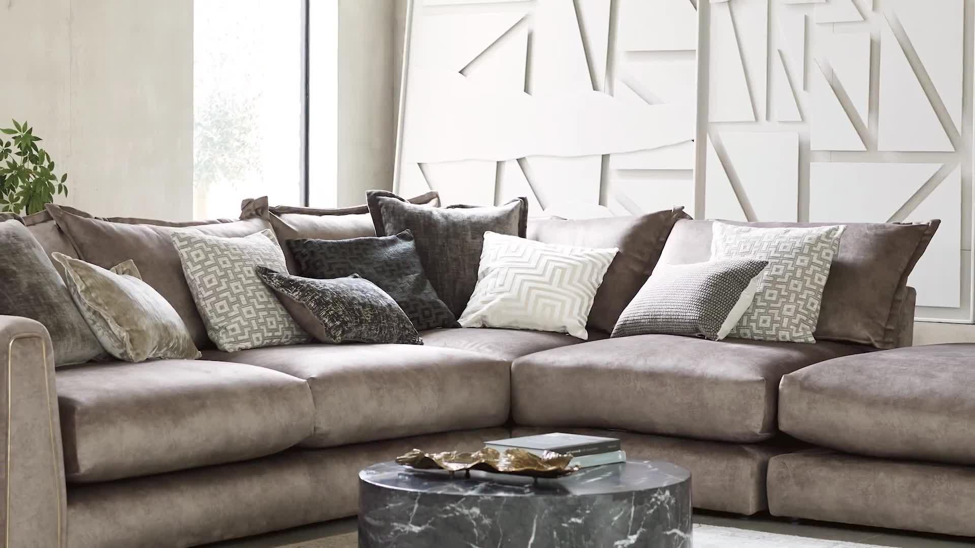 Devine Self Piped Left Hand Facing Arm 4 Piece Open End Corner | DFS