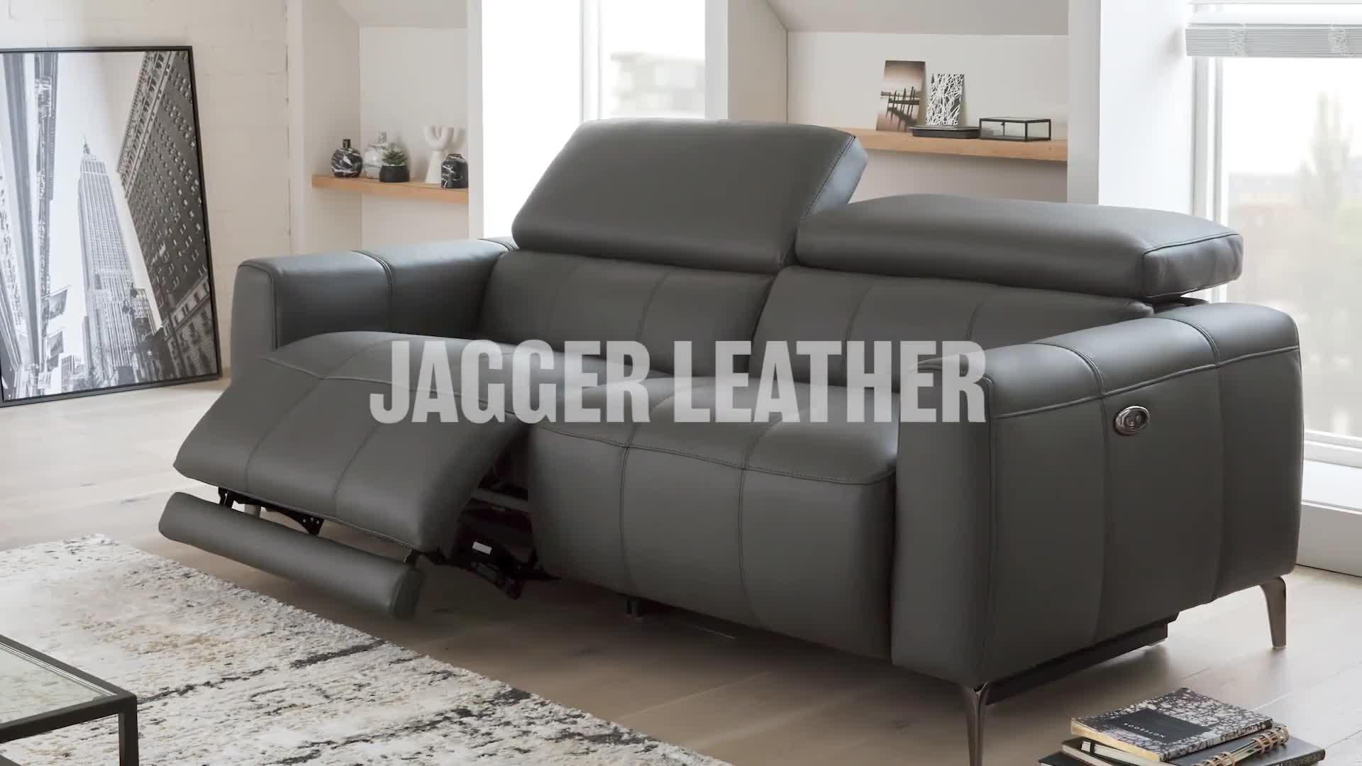 Jagger Leather 2 Seater Power Plus Recliner | DFS