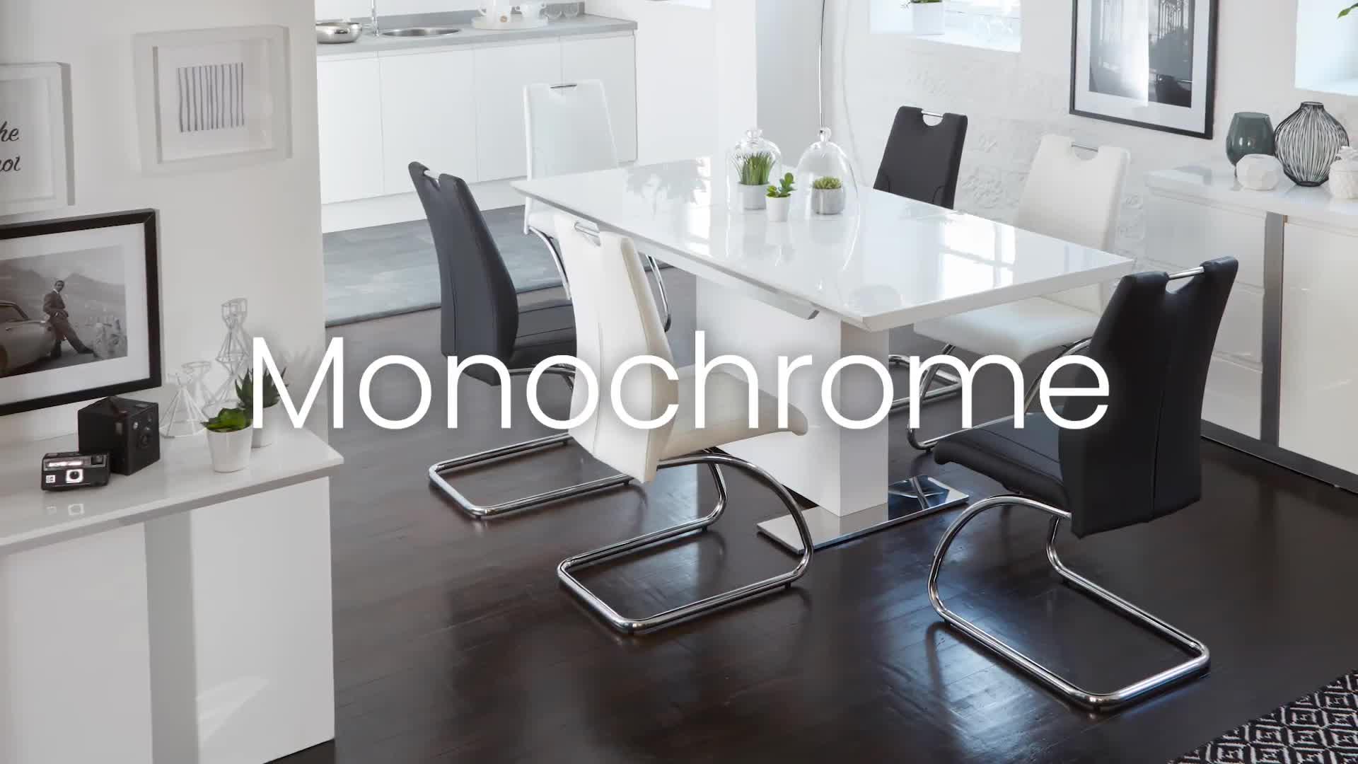 Monochrome Extending Dining Table | DFS