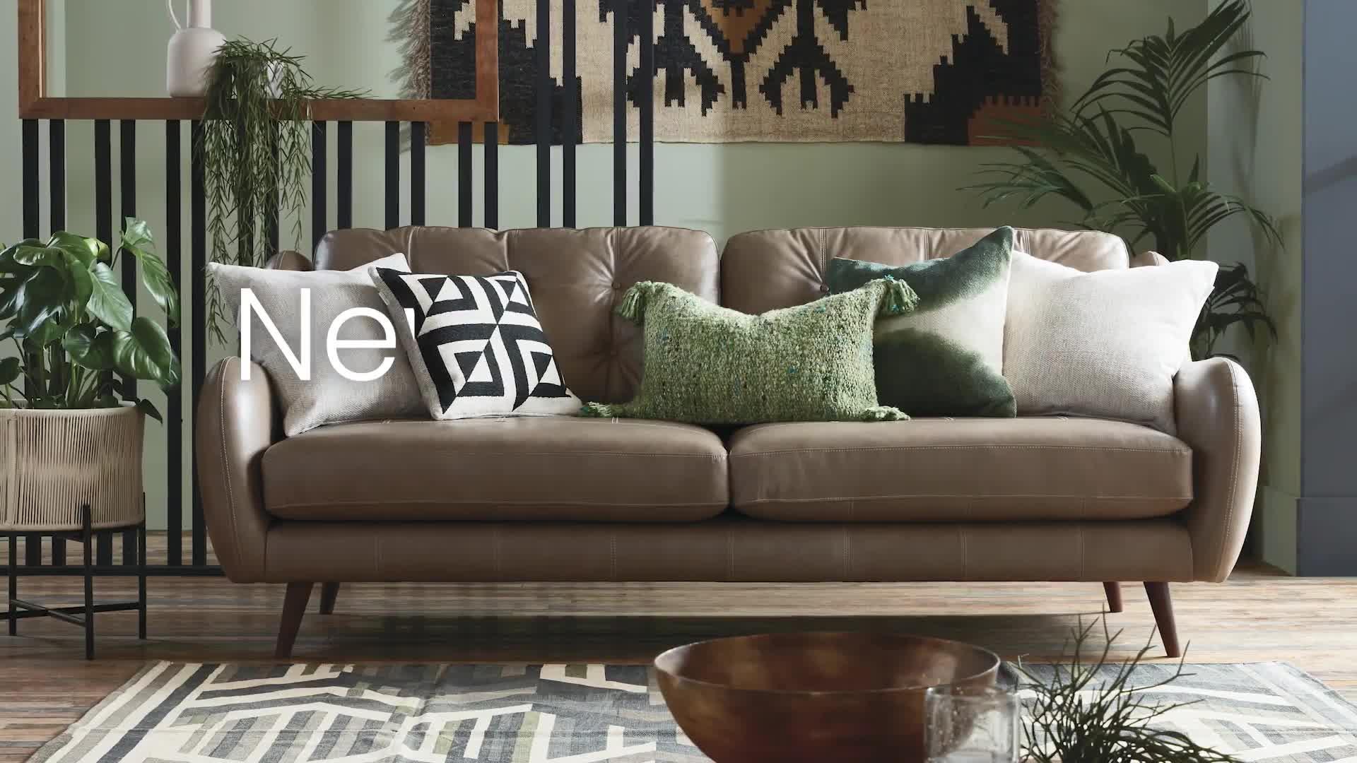 New Camden Leather Right Hand Facing 2 Seat Corner Sofa | DFS