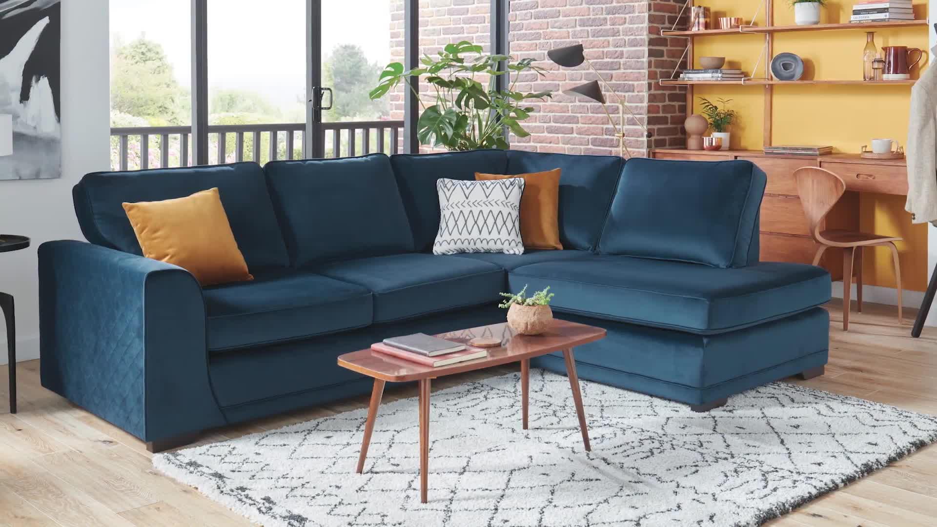 Orka Velvet 3 Seater Sofa | DFS